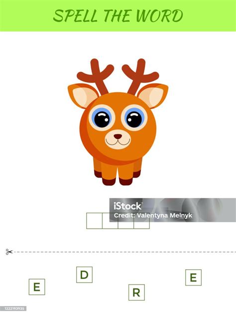 맞춤법 단어 스크램블 게임 템플릿입니다 어린이와 유아를위한 교육 활동 플랫 벡터 스톡 일러스트레이션입니다 교육에 대한 스톡 벡터