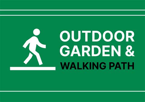 Free Outdoor Garden And Walking Path Signage Template To Edit Online