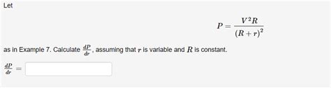 solved let v2r p r r as in example 7 calculate dp