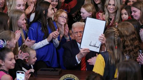 Donald Trump Signs Executive Order Banning Trans Women Athletes From