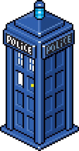 Pixel Art Of Doctor Who Tardis