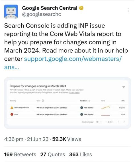 Google Search Console Introduces Interaction To Next Paint INP In
