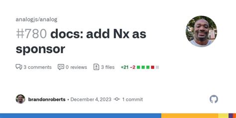 brandon roberts on linkedin docs add nx as sponsor by brandonroberts