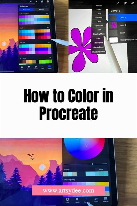 The Text How To Color In Procreate On Top Of An Ipad And Tablet