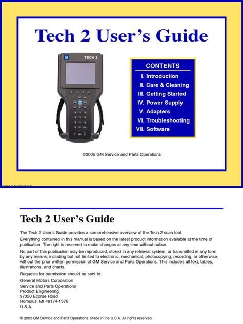 Tech 2 Users Guide Pdf Power Supply Ac Power Plugs And Sockets