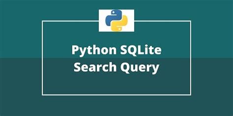 Python Sqlite Search Query Important