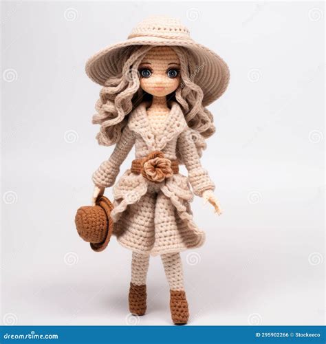 Stylistic Manga Inspired Crochet Doll With Curly Blue Green Hair Stock Photo Cartoondealer Com