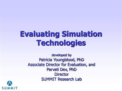 Ppt Evaluating Simulation Technologies Powerpoint Presentation Free Download Id3320872