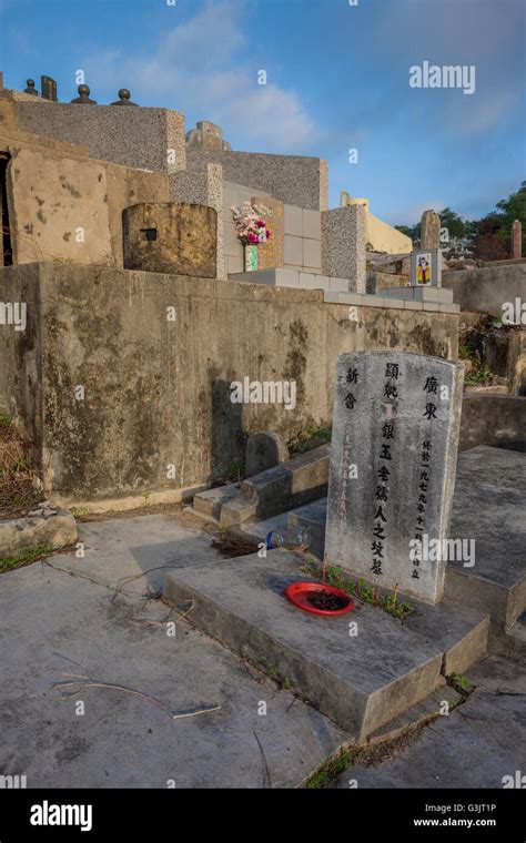 View Of The Chinese Cemetery Kota Kinabalu Malaysia Borneo Sabah