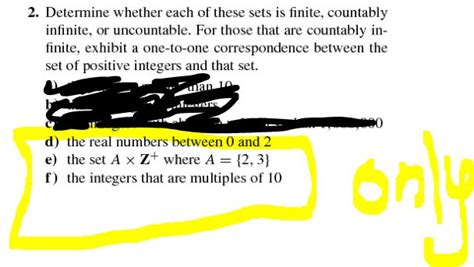 Solved Determine Whether Each Of These Sets Is Finite Chegg