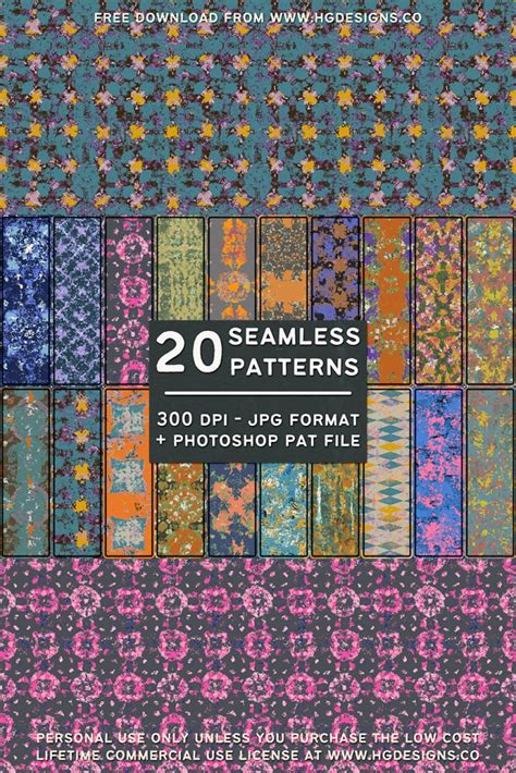 Free Download Seamless Tiling Pattern Set Hg Designs
