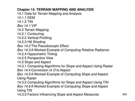 Ppt Chapter 14 Terrain Mapping And Analysis 14 1 Data For Terrain Mapping And Analysis 14 1 1