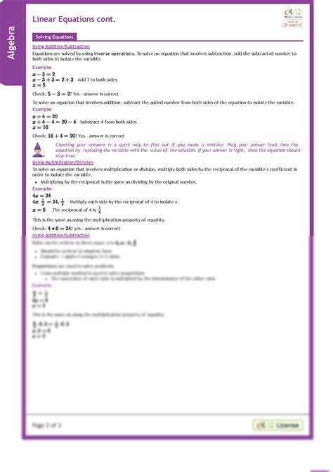 SOLUTION Linear Equations Study Guide Studypool