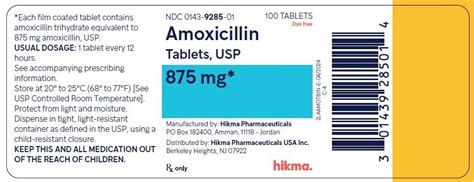 Dailymed Amoxicillin Tablet Coated