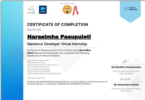 Narasimha Pasupuleti On Linkedin Salesforce Developer Virtualinternship Internship