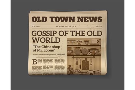 Old Newspaper Front Page
