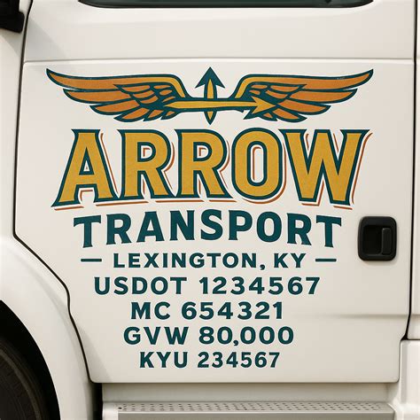 Custom Truck Door Decal Sticker Sign For Trucking Transport Logistic