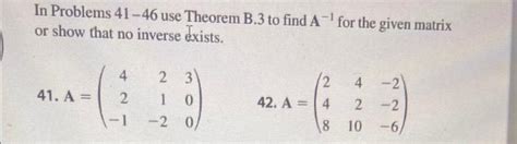 solved 41 use gauss jordan elimination to find the