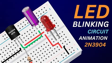 Great Idea To Make Led Flasher Circuit Using Capacitor And 2n3904 Transistor On Breadboard Youtube