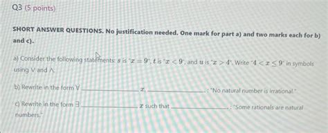 Solved Q3 5 Points Short Answer Questions No