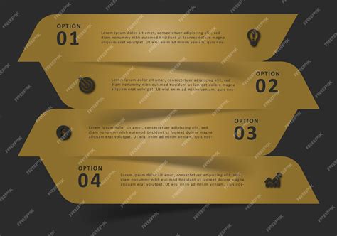 Premium Vector Vector Luxury Infographic Label Design Template With Icons And 4 Options Or Steps
