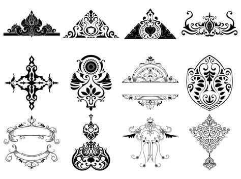 Damask Abstract Element For Use In Assembling Fabric Patterns Wallpaper