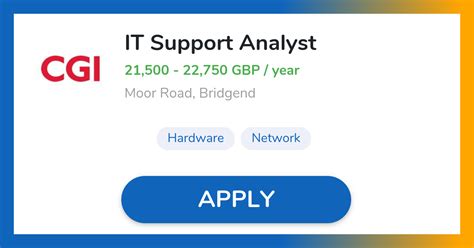 it support analyst job in bridgend cgi it uk limited