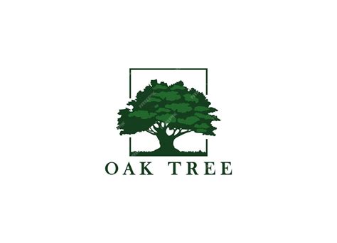 Premium Vector Oak Tree Vector Logo Illustration