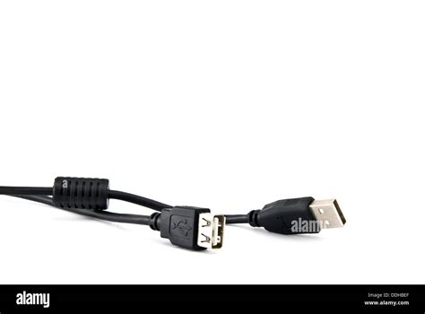 Usb Cable Isolated On White Stock Photo Alamy