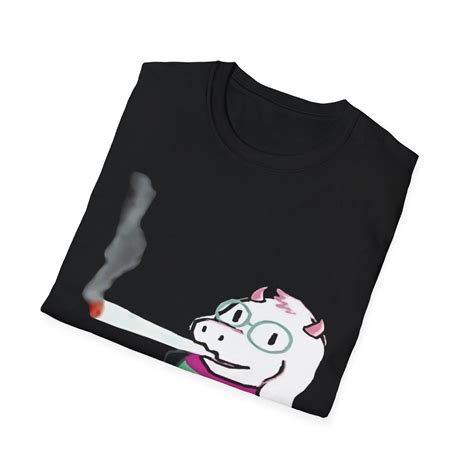 Ralsei Deltarune Chibi Fan Art Unisex Softstyle T Shirt Smoking Blunt