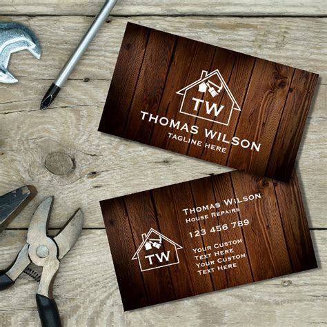 Carpentry Business Cards Card Bee