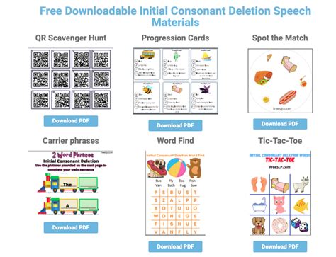 1 000 Free Initial Consonant Deletion Icd Word Lists Phrases