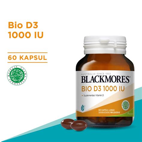 Jual Blackmores Bio D3 1000 Iu Isi 60 Kapsul Lunak Suplementasi