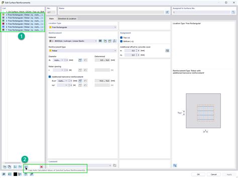 Kb 001842 Multiple Transfer Of Determined Reinforcement Parameters