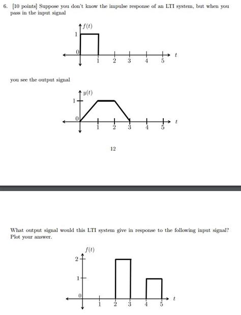 solved 6 [10 points] suppose you don t know the impulse