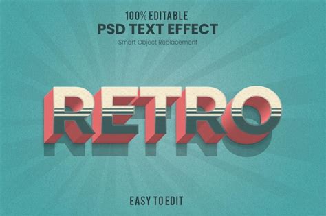 Premium Psd Retro Vintage 3d Extruded Text Effect