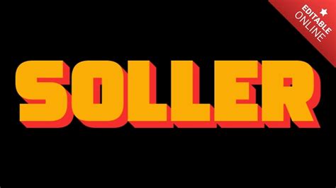 soller yellow font style text effect generator