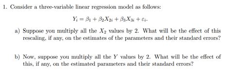 solved 1 consider a three variable linear regression model