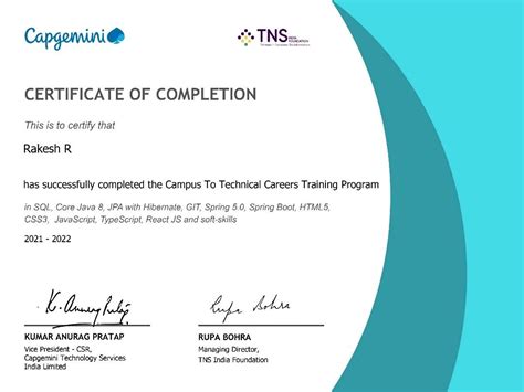 Rakesh R On Linkedin Capgemini Fullstackdeveloper Java Tns