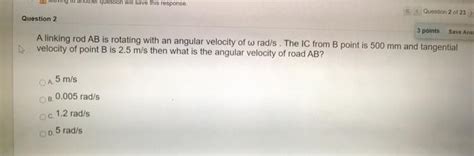 solved a linking rod ab is rotating with an angular velocity