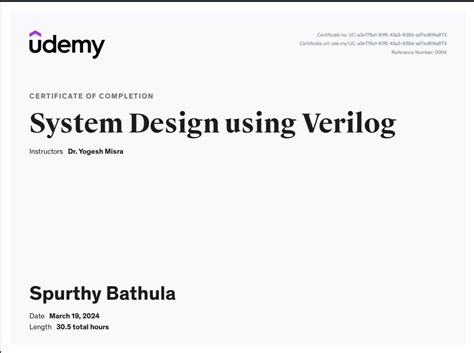 Systemdesign Verilog Fpga Udemy Spurthy Bathula