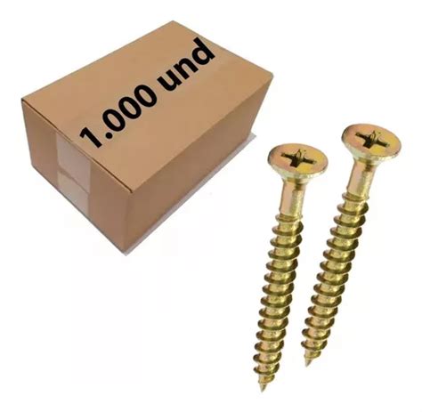 Parafuso Chipboard Philips P Madeira 4x20 Kit 1000 Peças