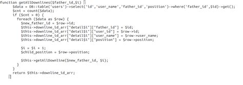 Mysql Get All Mlm Downlines Of An Upline Php Stack Overflow