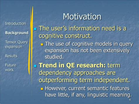ppt tensor query expansion a cognitively motivated relevance model