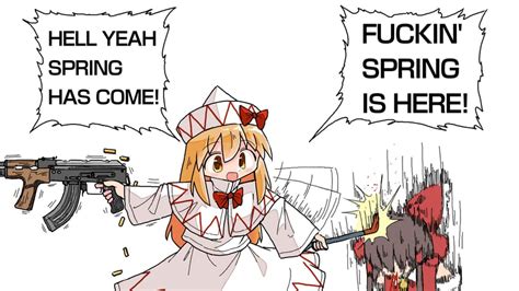 Hakurei Reimu And Lily White Touhou Drawn By Kasuyabaian Danbooru
