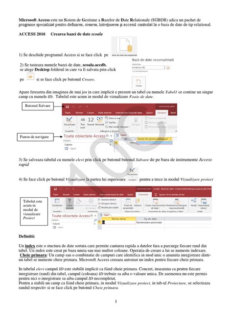 Access 2016 Tabele Si Interogari 10c Pdf