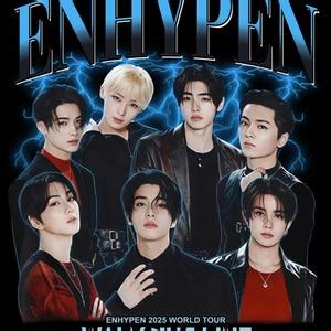 Vintage Enhypen Walk The Line Enhypen 2025 Tour Png Digital Download