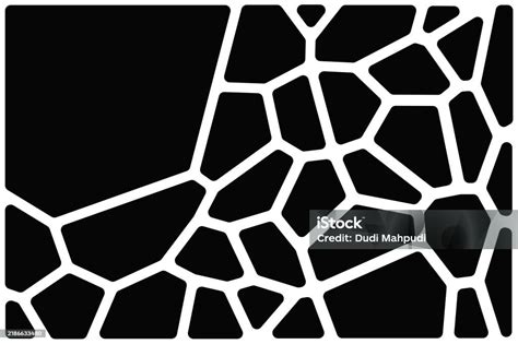 Voronoi Geometric Pattern Background Forming Stone Foundation Array Stock Illustration