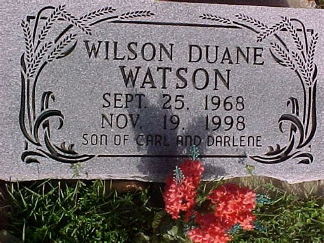 Wilson Duane Watson 1968 1998 Memorial Find A Grave