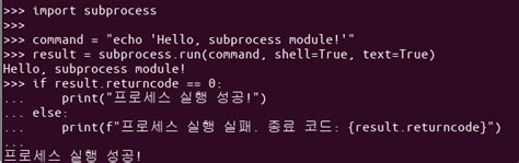[python] subprocess 사용하여 쉘 명령 실행 2 명령 전달 및 표준 입력 — 살구월드